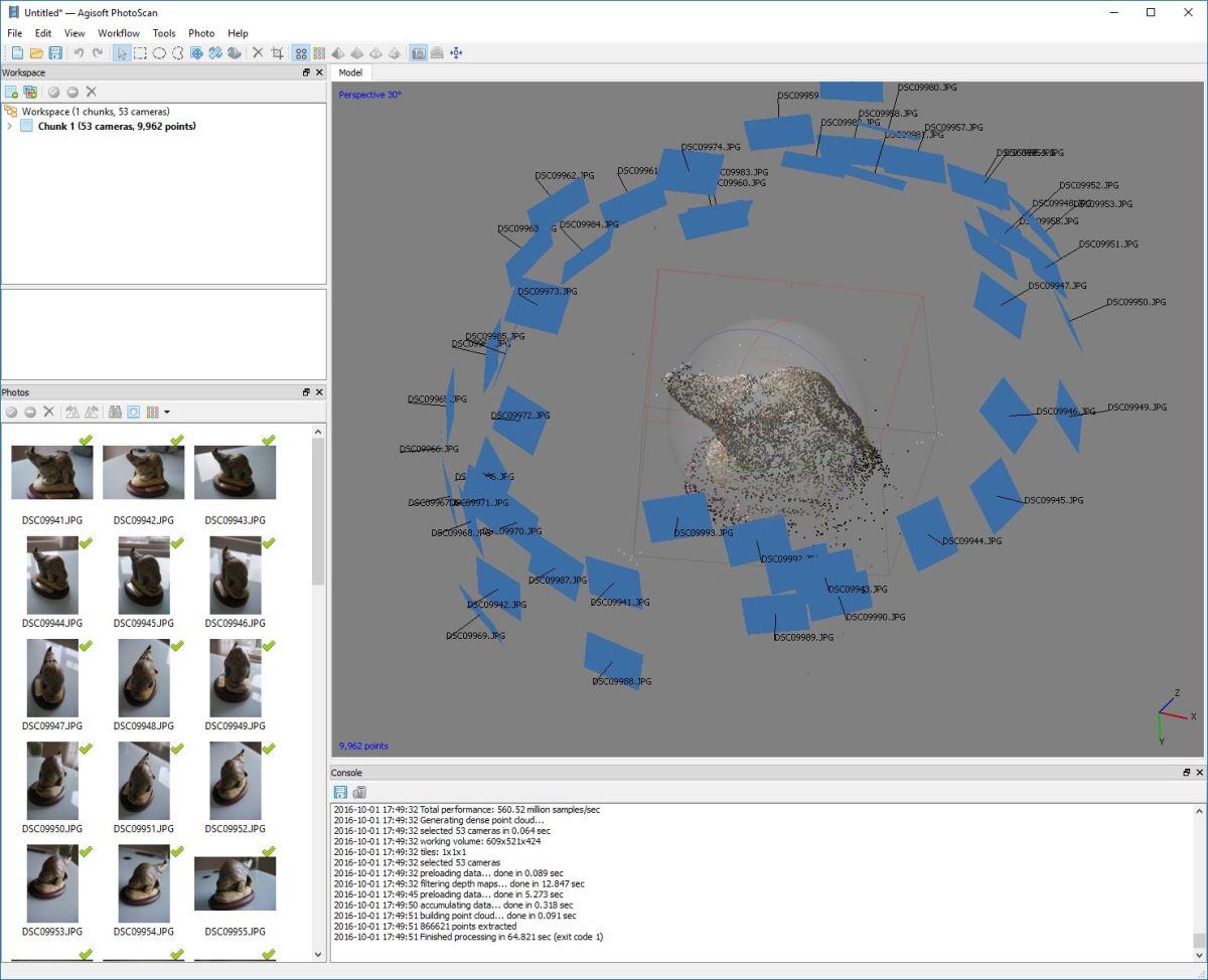 Photogrammetry Testing 1: Agisoft Photoscan – Prof. Peter L. Falkingham