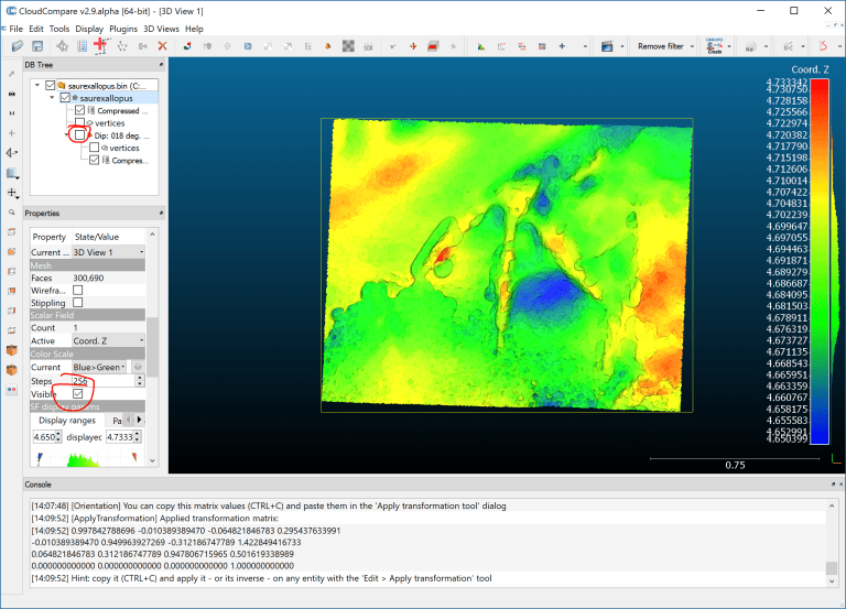 How to generate a height map with CloudCompare – Prof. Peter L. Falkingham