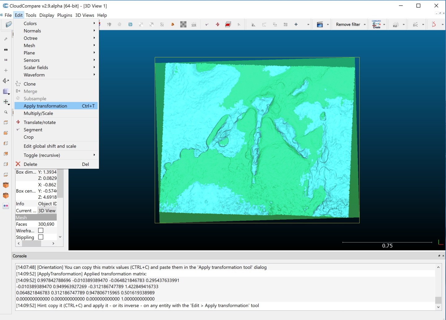 How to generate a height map with CloudCompare – Prof. Peter L. Falkingham