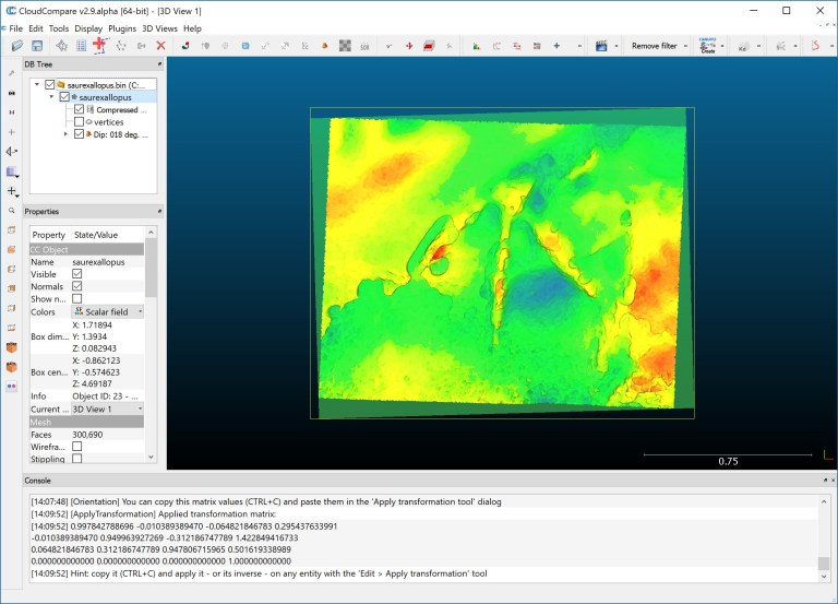 How to generate a height map with CloudCompare – Prof. Peter L. Falkingham