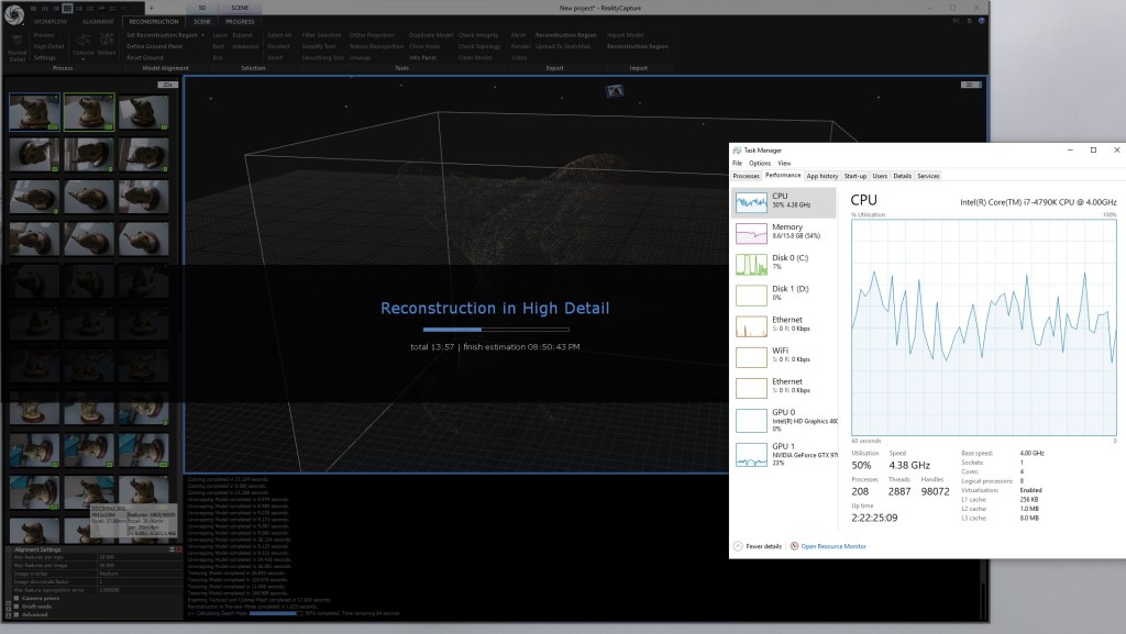 Photogrammetry Testing – Reality Capture [commercial software] – Prof ...