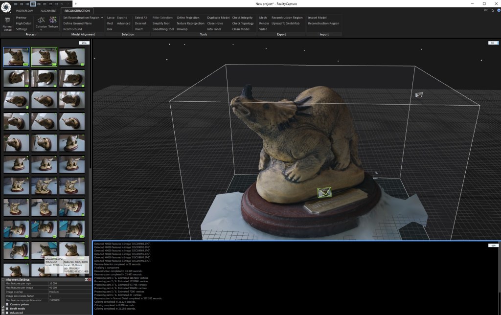 Photogrammetry Testing – Reality Capture [commercial software] – Prof ...