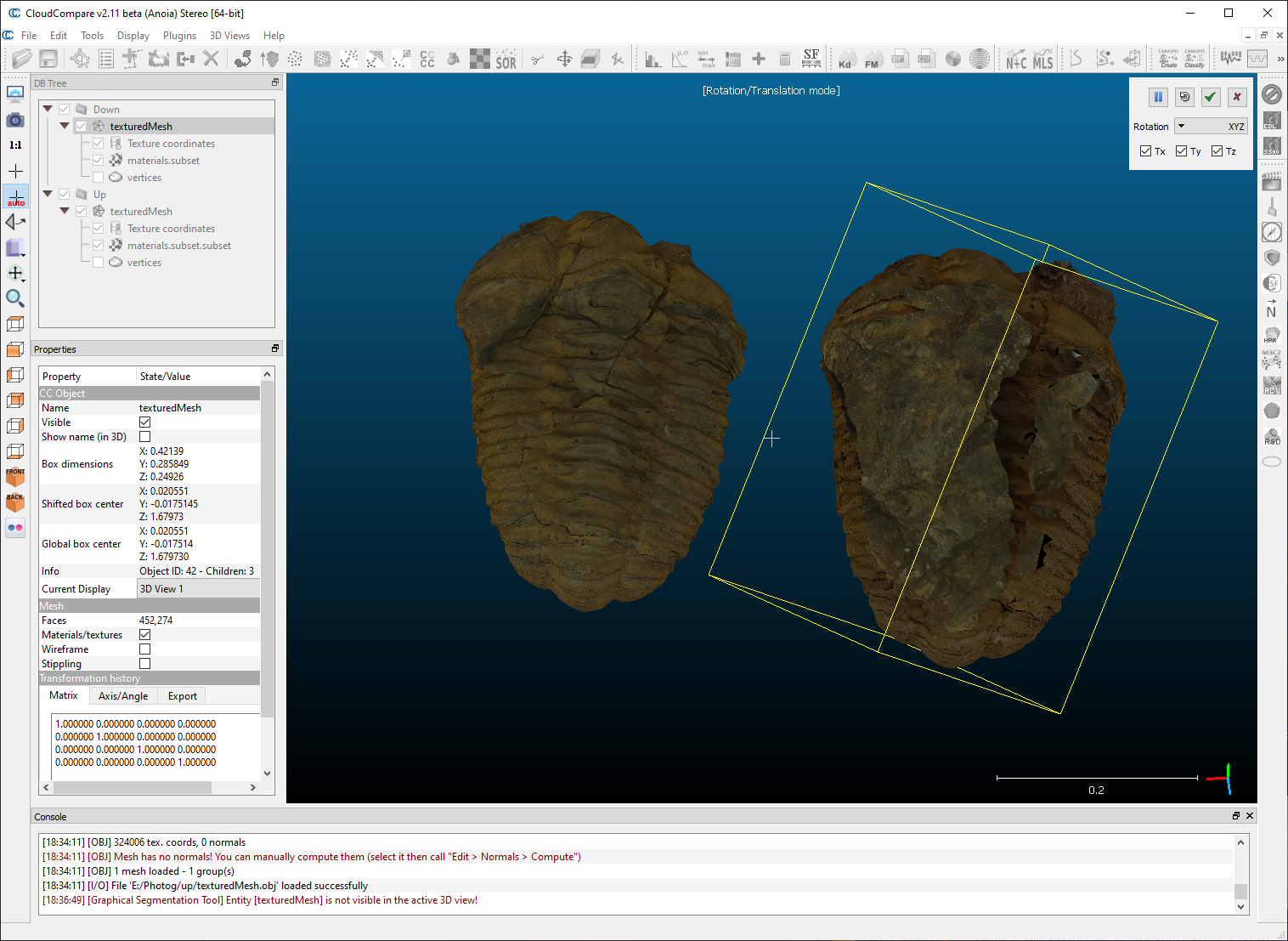 Aligning and merging two halves of a scan: CloudCompare – Prof. Peter L ...