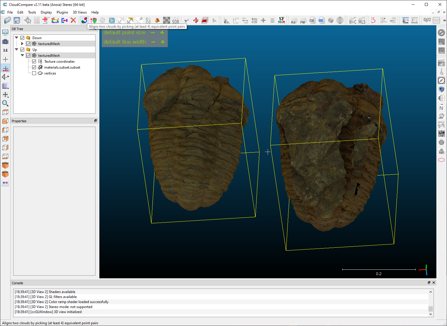 Aligning and merging two halves of a scan: CloudCompare – Prof. Peter L ...