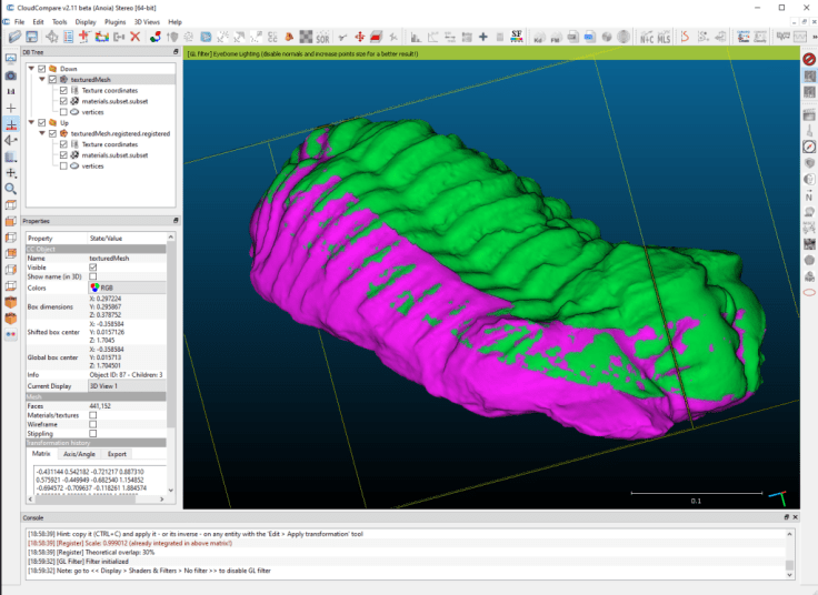 Aligning and merging two halves of a scan: CloudCompare – Prof. Peter L ...