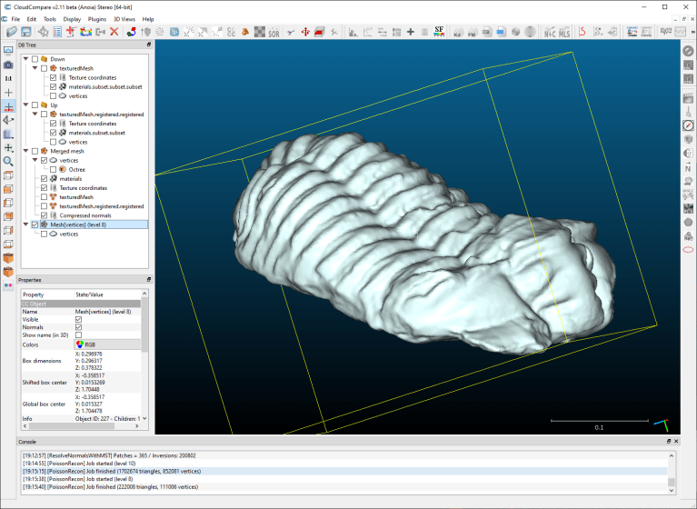 Aligning and merging two halves of a scan: CloudCompare – Prof. Peter L ...
