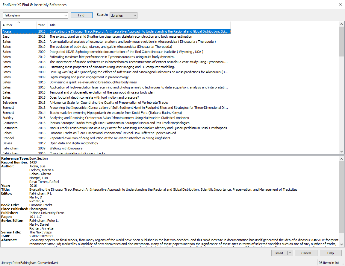 Moving from Endnote to Zotero – Prof. Peter L. Falkingham